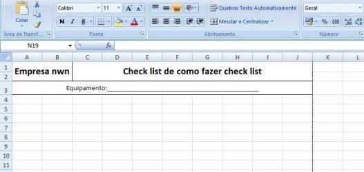Como fazer Check list
